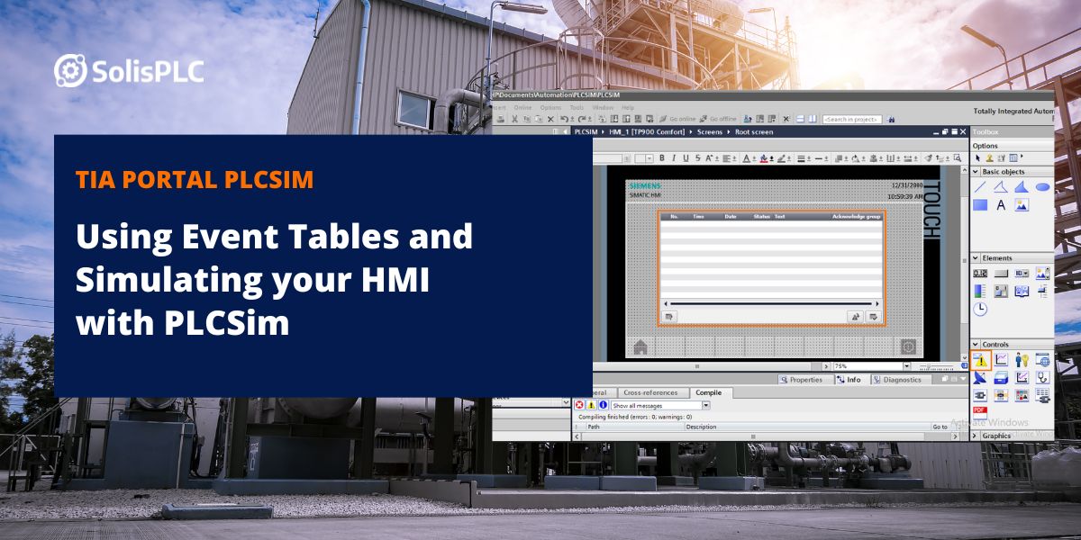 Using Event Tables and Simulating your HMI with PLCSim